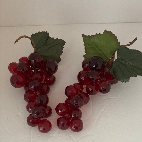 Other | Vintage Acrylic Red Grape Clusters 2 Mid Century Modern | Poshmark